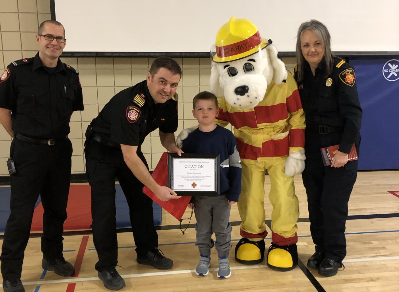 Local Boy Wins Provincial Firefighters Award | Niverville Citizen